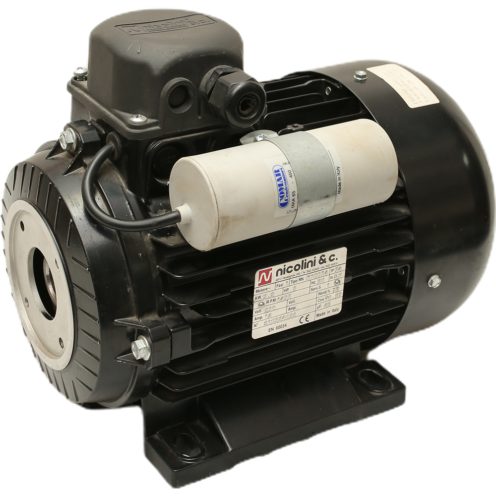 NICOLINI Hollow Shaft Electric Motor 4-Poles 3.7kW 5HP 1450Rpm 220V ...